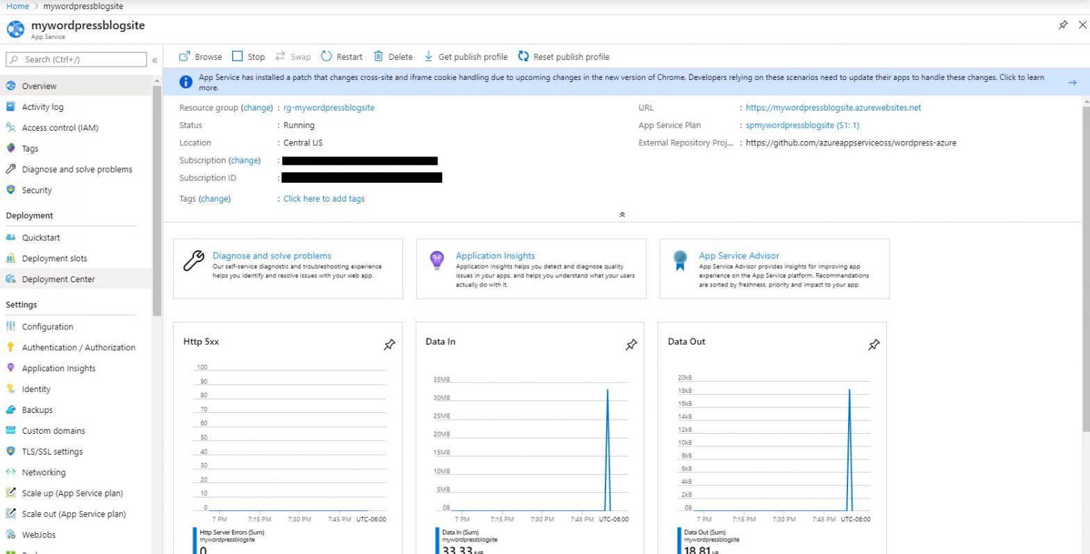 Setting Up A Wordpress Site In Azure In 10 Minutes Vaibhav Gujrals Blog